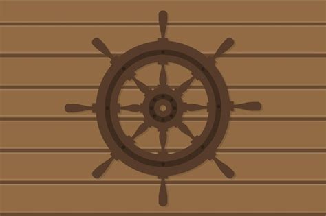 방향타 배 요트 아이콘 벡터 해양 배경 프리미엄 벡터