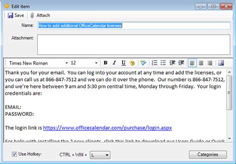 Microsoft Outlook Email Reply Templates