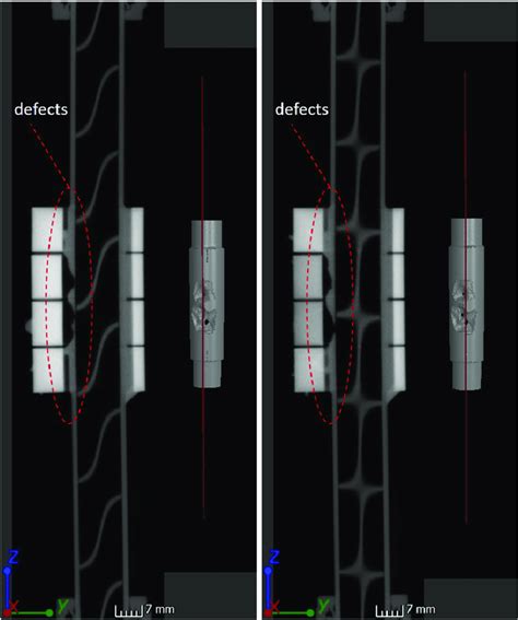 Y Z Cross Section Views Of The Component In Coincidence Of The Holes