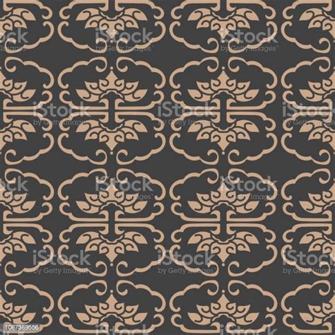 다 마스크 벡터 완벽 한 복고풍 패턴 배경 동양 나선형 곡선 프레임 체인 크레스트 크로스 0명에 대한 스톡 벡터 아트 및 기타 이미지 0명 갈색 고전 양식 Istock