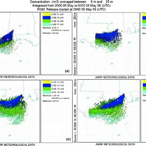 Atmospheric Dispersion As Predicted By Hysplit Model Using Edas 40 Km Download Scientific