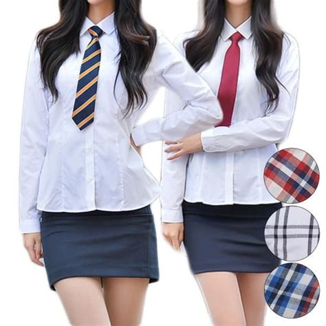 Gnj Commerce 교복몰 2장 패키지 여자 각카라 화이트 셔츠 교복 핫트랙스
