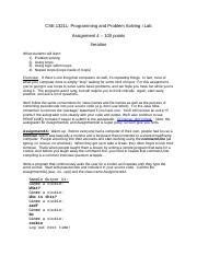 M4 A4 SU20 Docx CSE 1321L Programming And Problem Solving I Lab