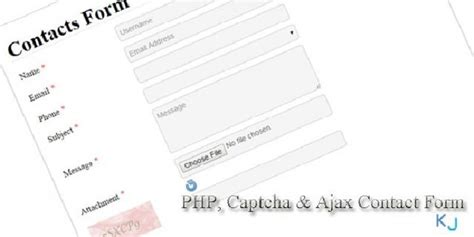 Php Captcha Ajax Contact Form By Kennyjac Codester