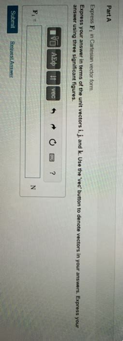 Solved Part A Express F In Cartesian Vector Form Express Chegg Com