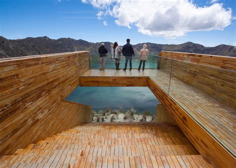 High Altitude Viewpoint Perches Over A Volcanic Crater Lake
