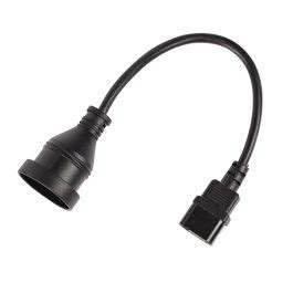 IEC C Mains Socket Power Cable Black Cm Cabling