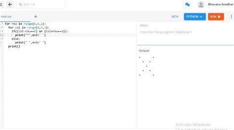 Day 21 Pattern Using Python And Qis Bhavana Avadhari Posted On The