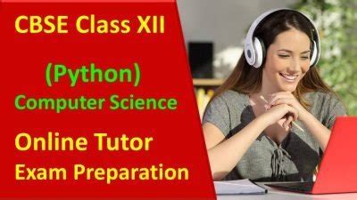 CBSE Python Class XII Exam Prep Tutor Simply Coding