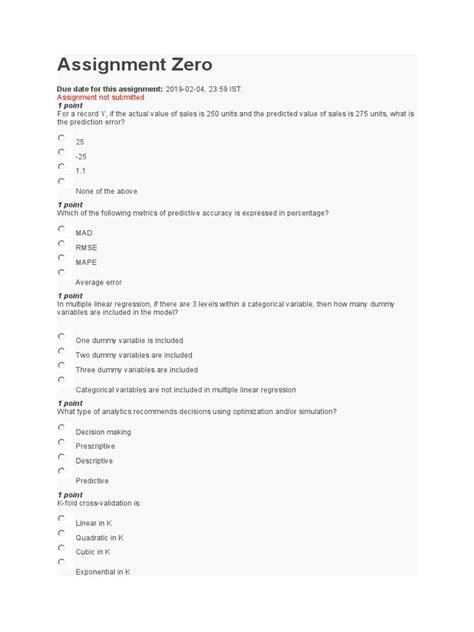 Assignment Zero Pdf