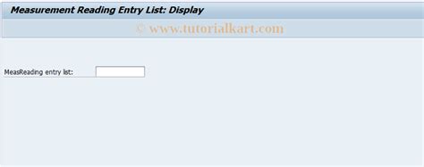 IK SAP Tcode Display MeasReading Entry List IK SAP Tcode Display MeasReading Entry List