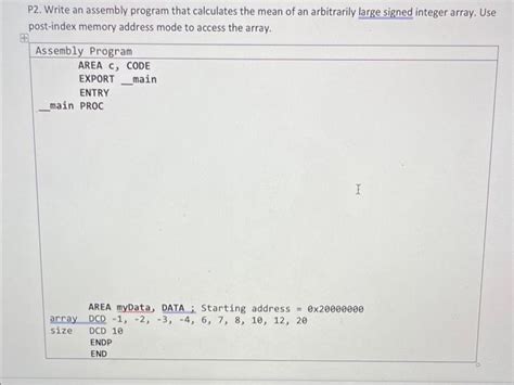 Solved P Write An Assembly Program That Calculates The Chegg Com
