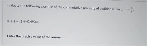 Solved Evaluate The Following Example Of The Commutative