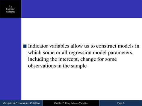 Ppt Chapter 7 Using Indicator Variables Powerpoint Presentation Free