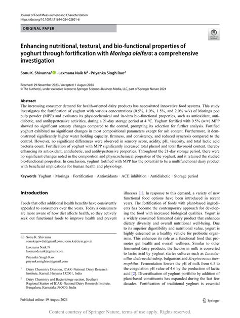 Enhancing Nutritional Textural And Bio Functional Properties Of