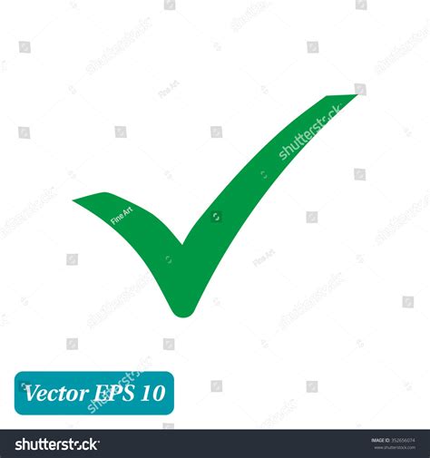 Check Mark Icon Flat Design Style Stock Vector Royalty Free Shutterstock