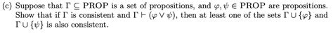 solved c suppose that Γ⊆prop is a set of propositions and