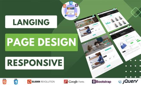 Do A Responsive Html Landing Page Design Using Bootstrap And Sass By