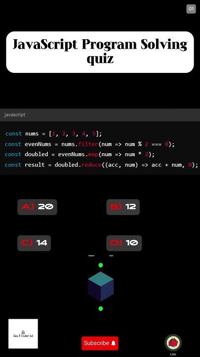 Javascript Program Solving Quiz 1 Shortsviral Shorts Coding Youtube
