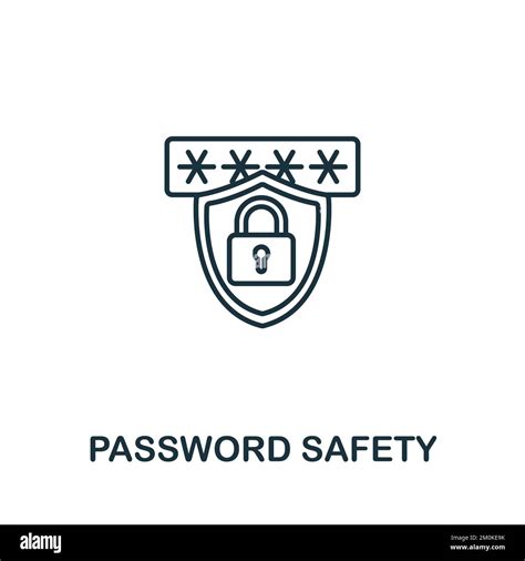 Password Safety Icon Monochrome Simple Cyber Security Icon For Templates Web Design And