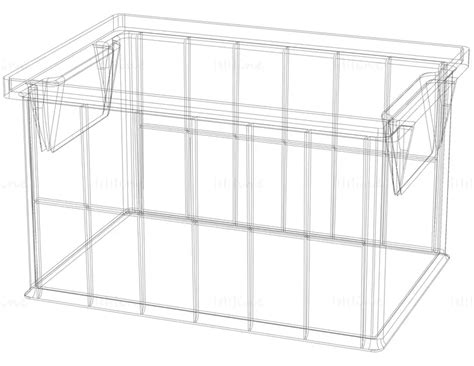 stackable storage bin capacity 2 litres 3d printing model stl