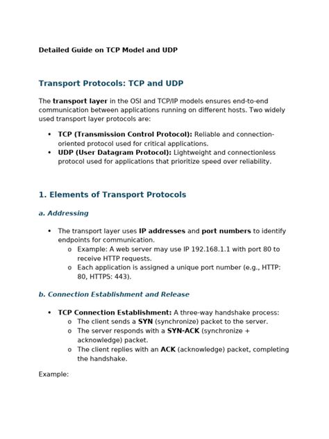 Tcp Vs Udp Comprehensive Guide Pdf Transmission Control Protocol