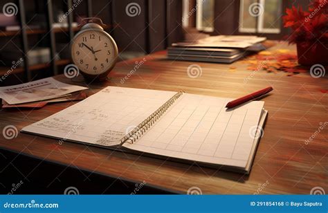 Pile Of Assignment Files On The Table Ai Generative Stock Illustration