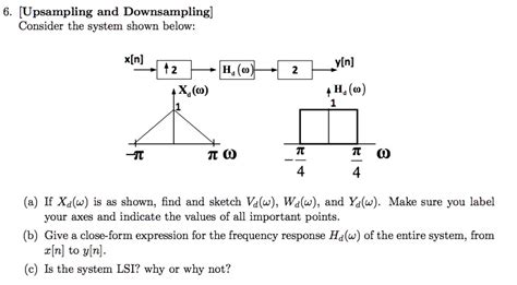 Get Answer Consider The System Shown Below 6 Upsampling And