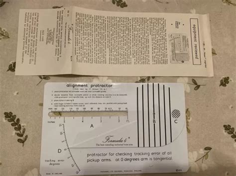 Vintage Mayware Formula Mk Ii Tonearm Cartridge Alignment Protractor £27 50 Picclick Uk