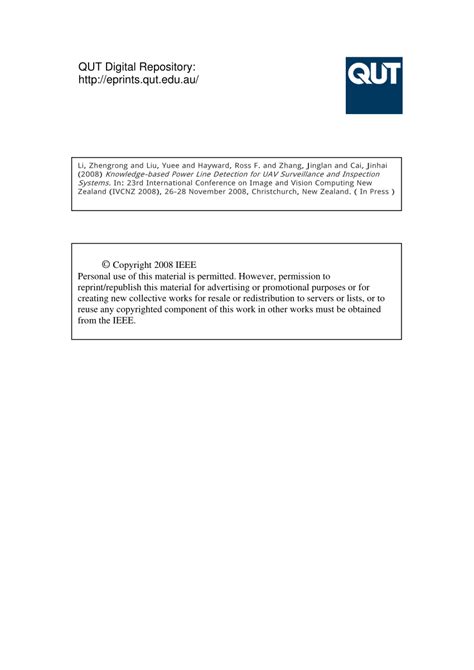 Pdf Knowledge Based Power Line Detection For Uav Surveillance And