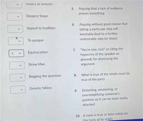 Fallacy Or Division 5 Arguing That A Lack Of