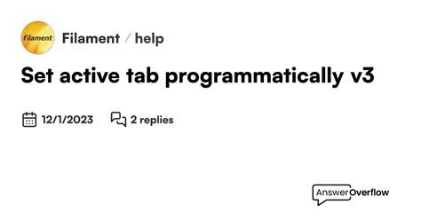 Set Active Tab Programmatically V3 Filament