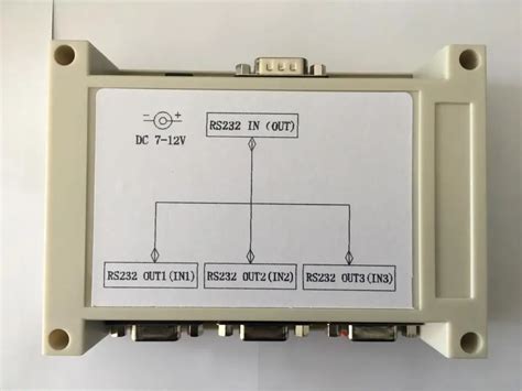 1 In 3 Out RS232 Splitter DB9 Auto Switch For PC RS 232C Serial Port Switch Sharing Distribution