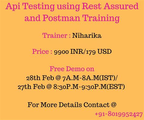 Api Testing Using Rest Assured And Postman Training