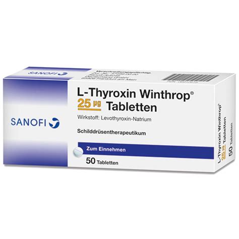 L Thyroxin Winthrop® 25 µg 50 St Mit Dem E Rezept Kaufen Shop Apotheke