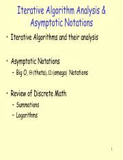 Iterative Algorithm Analysis Asymptotic Notations Course Hero