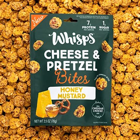 Whisps Cheese And Pretzel Bites Cheddar And Honey Mustard Bites Made With Real Cheddar Cheese 6