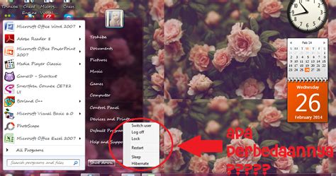 Sekeping Cerita Tentangku Perbedaan Shutdown Hibernate Log Off