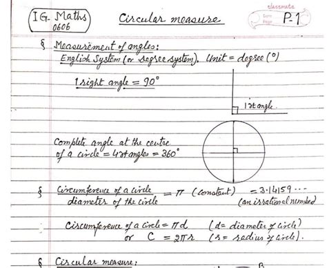 Circular Measure Cambridge Igcse® Mathematics