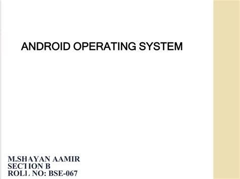 android operating system pptx