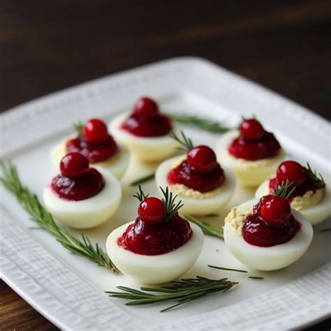 Cranberry Deviled Eggs