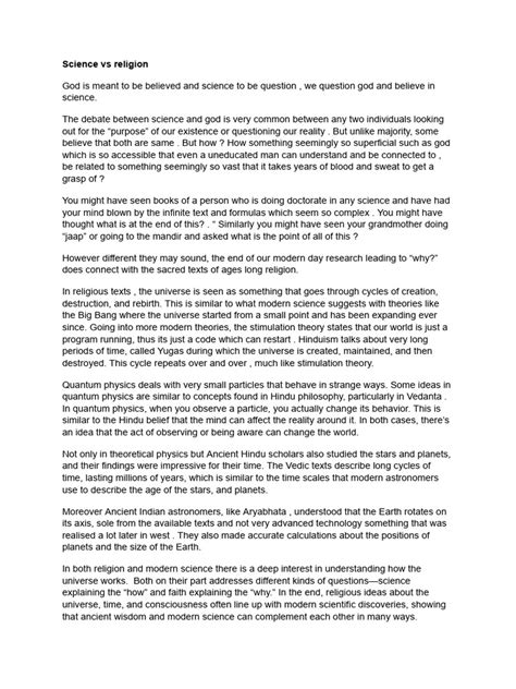Science Vs Religion Pdf