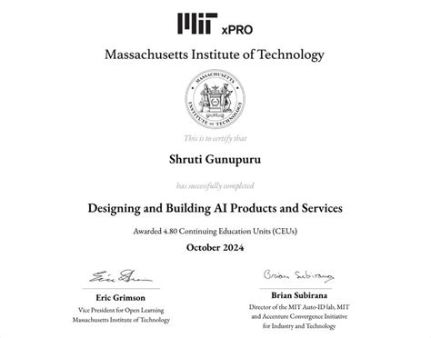 Shruti Gunupuru On Linkedin Mitxpro Ai Machinelearning Innovation Careergrowth