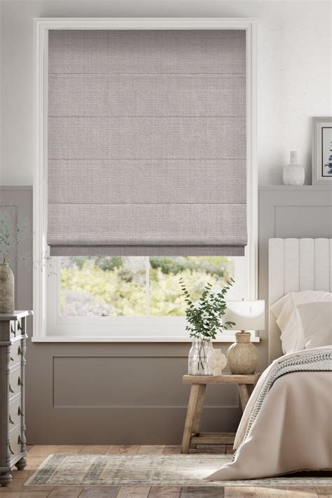 Etta Argent Grey Roman Blind Grey Blinds Bedroom Bedroom Roman Blinds Neutral Blinds