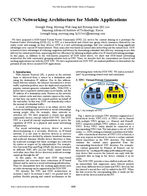 Ccn Networking Architecture For Mobile Applications Pdf Internet