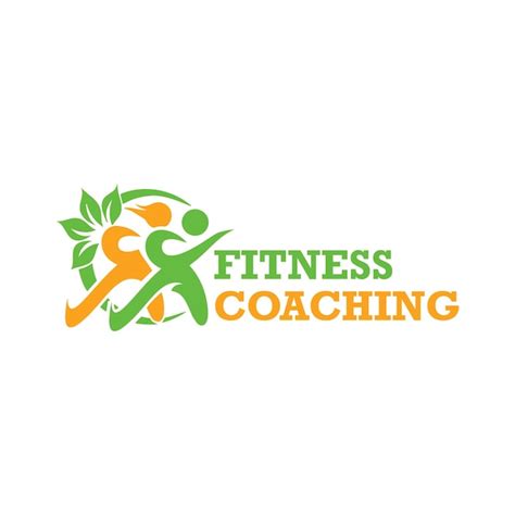 Modern Fitness Coaching Logo Premium Vector