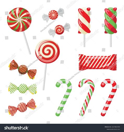 Set Different Types Sweets Christmas New Stock Vector Royalty Free 2227863769 Shutterstock