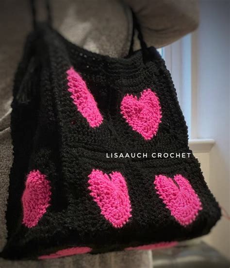 Granny Heart Square Bag Pattern Free Crochet Patterns Lisaauch Crochet