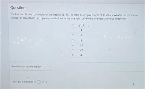 solved questionthe function f x ﻿is continuous on the
