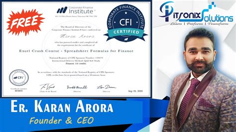 Finance Free Online Courses With Certificate Corporate Finance Institute Certified Cfi Youtube